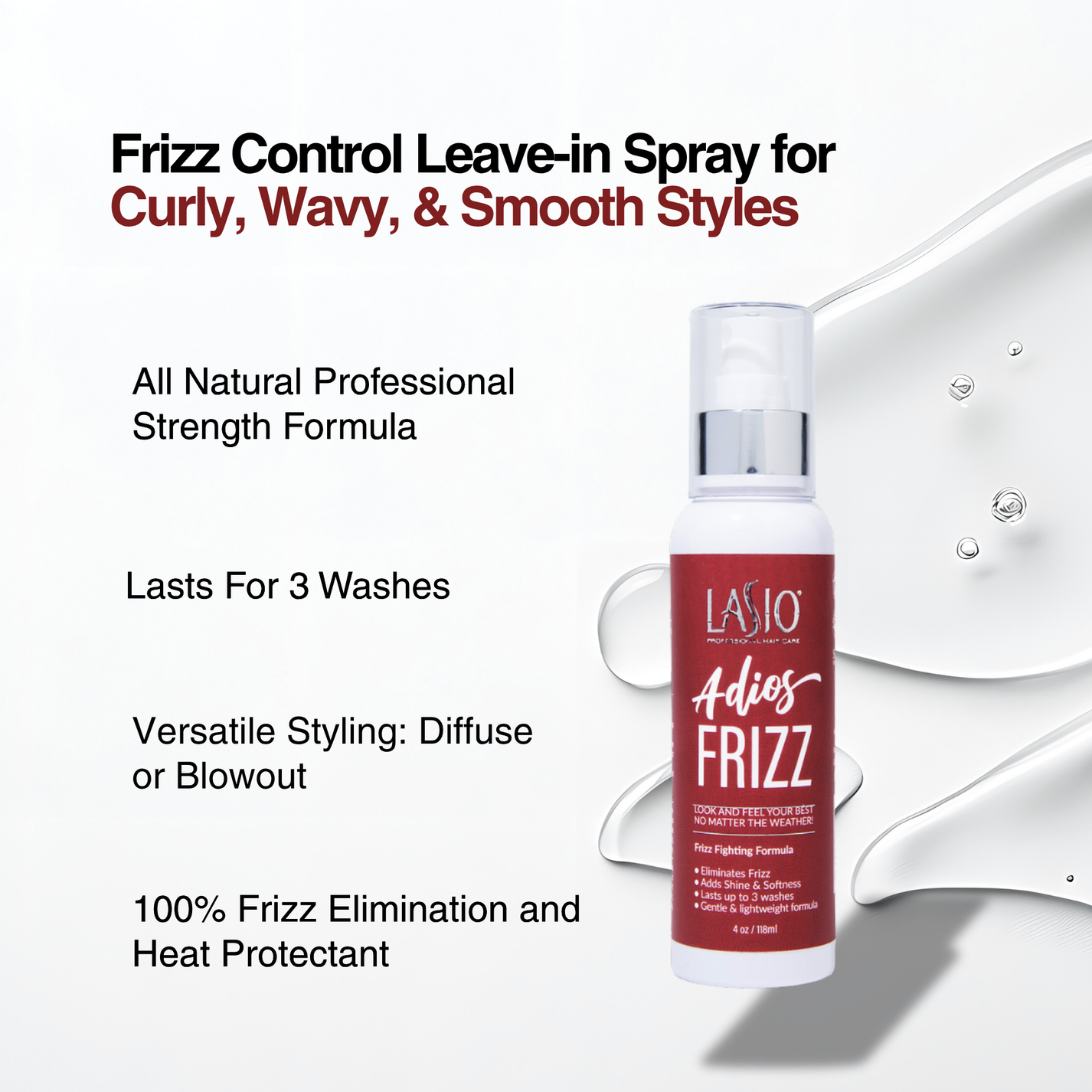 Adios Frizz | Heat Protectant Styling Spray – Lasio Professional Hair Care